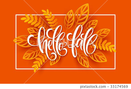 Fall sale background design with colorful paper - Stock Illustration ...