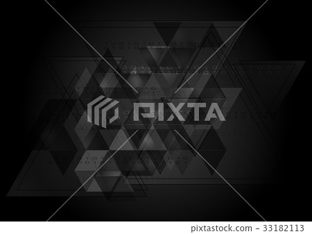 Abstract black tech vector background - Stock Illustration [33182113 ...