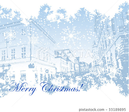 Cityscape background christmas for your design - Stock Illustration ...