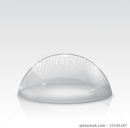 Transparent white dome, glass semi-sphere - Stock Illustration ...