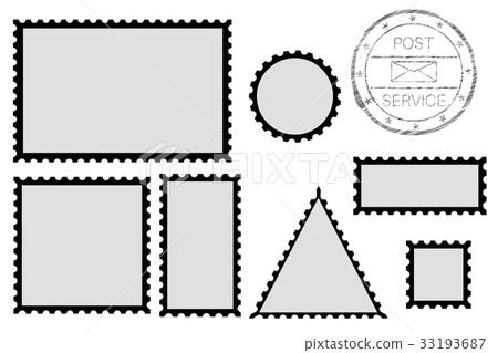 Blank post stamp shape - rectangle, triangle - Stock Illustration ...