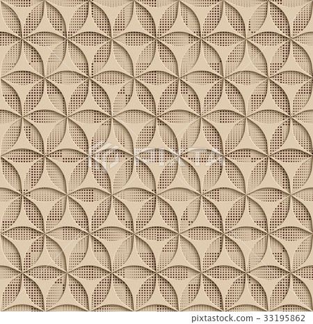 3d Beige Seamless Abstract Geometric Pattern - Stock Illustration ...