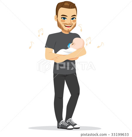 Mom Rocking Baby - Stock Illustration [33199633] - PIXTA
