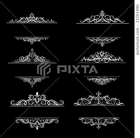 Vintage vector swirl frame set - Stock Illustration [33201990] - PIXTA