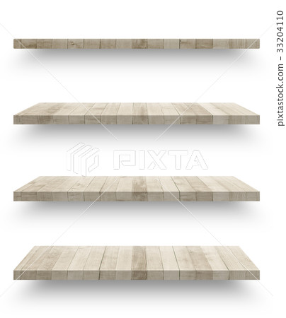 Wooden shelf template set isolated - Stock Illustration [33204110] - PIXTA