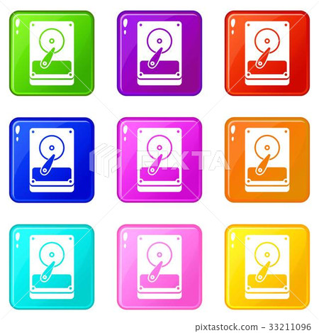 HDD icons 9 set - Stock Illustration [33211096] - PIXTA