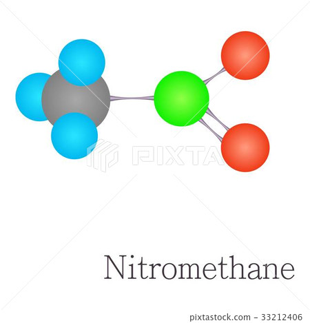 Nitromethane 3D molecule chemical science - Stock Illustration ...