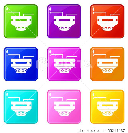 Monitor socket icons 9 set - Stock Illustration [33213487] - PIXTA