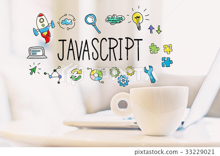 JavaScript concept with a cup of coffee - Stock Photo [33229021] - PIXTA