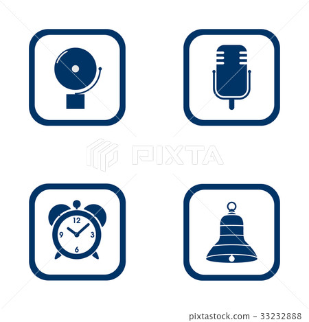 set of audible icons alarm - Stock Illustration [33232888] - PIXTA