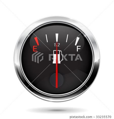 Fuel gauge. Half tank - Stock Illustration [33235570] - PIXTA