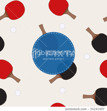 Two rackets table tennis, seamless pattern.-插圖素材 [33241407] - PIXTA圖庫