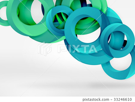 Modern 3d ring vector abstract background - Stock Illustration ...