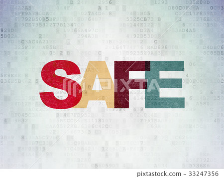 Safety concept: Safe on Digital Data Paper - Stock Illustration ...