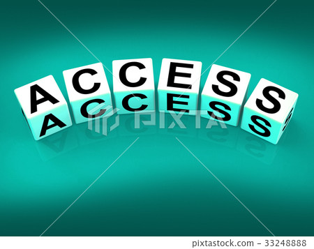 Access Blocks Show Admittance Accessibility Entry - Stock Illustration ...
