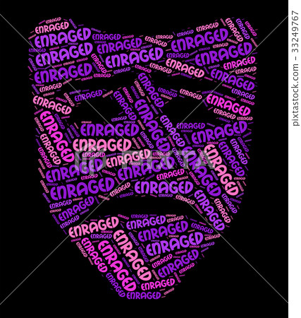 Enraged Word Indicates Madden Incensed Exasperate - Stock Illustration ...