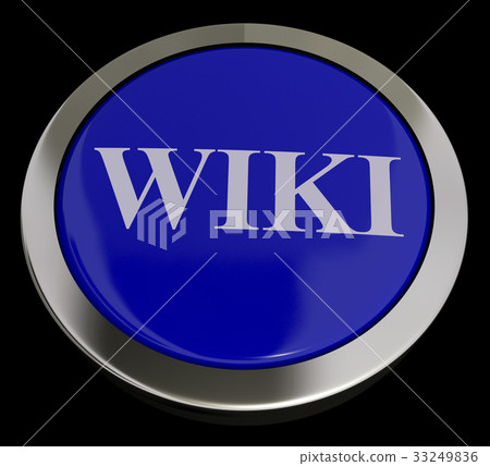 Wiki Button For Online Information Or Encyclopedia - Stock Illustration ...