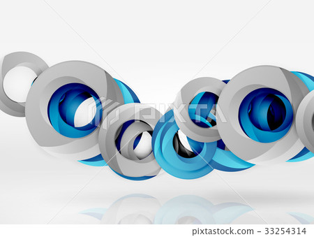 Modern 3d ring vector abstract background - Stock Illustration ...