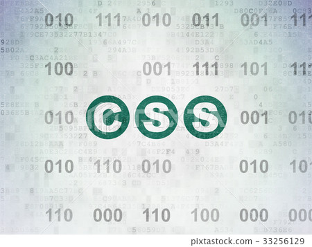 Database concept: Css on Digital Data Paper - Stock Illustration ...