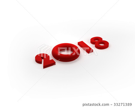 2018 Text isolated, Happy New Year, 3D Render... - Stock Illustration ...