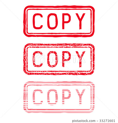 COPY stamp. Red rectangular impress - Stock Illustration [33271601] - PIXTA