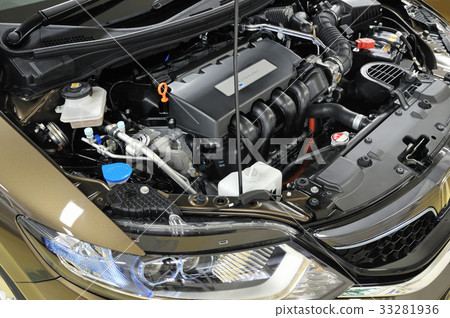 Hybrid car engine room - Stock Photo [33281936] - PIXTA