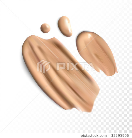 Cosmetic concealer smear strokes, tone cream - Stock Illustration ...