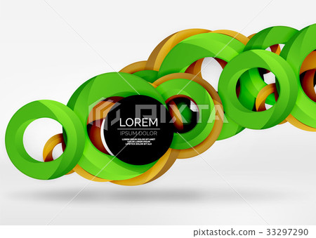 Modern 3d ring vector abstract background - Stock Illustration ...