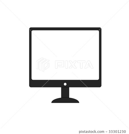 Computer monitor icon isolated on white background - Stock Illustration ...