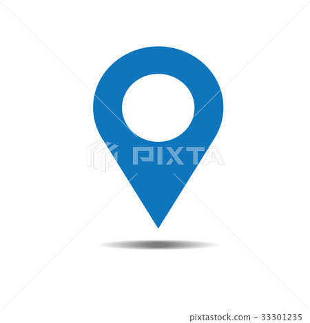Location blue icon vector. Pin sign Isolated - Stock Illustration ...