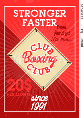 Color vintage boxing club banner - Stock Illustration [33306939] - PIXTA