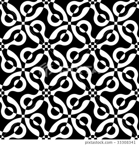 Seamless Curved Shape Pattern - Stock Illustration [33308341] - PIXTA