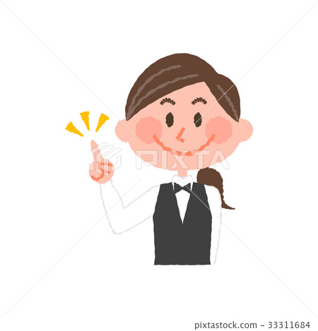 A smiling hotel staff - Stock Illustration [33311684] - PIXTA