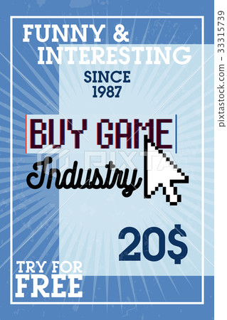 Color vintage game industry banner - Stock Illustration [33315739] - PIXTA