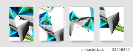 Minimal vector covers background set - Stock Illustration [33336263 ...