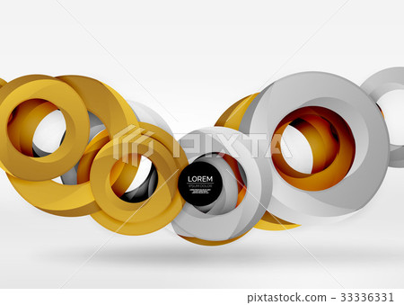 Modern 3d ring vector abstract background - Stock Illustration ...