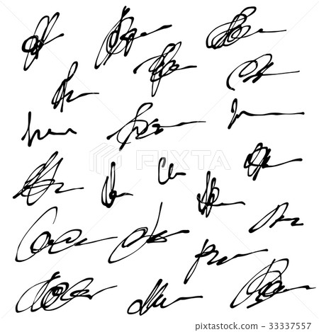 Signatures set. Abstract Business autograph - Stock Illustration ...