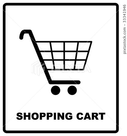Shopping cart sign, vector illustration. Mandatory - Stock Illustration ...