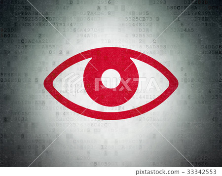 Privacy concept: Eye on Digital Data Paper - Stock Illustration ...
