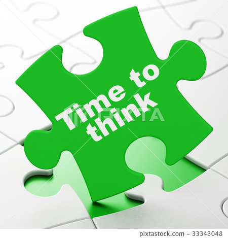 Timeline concept: Time To Think on puzzle - Stock Illustration ...