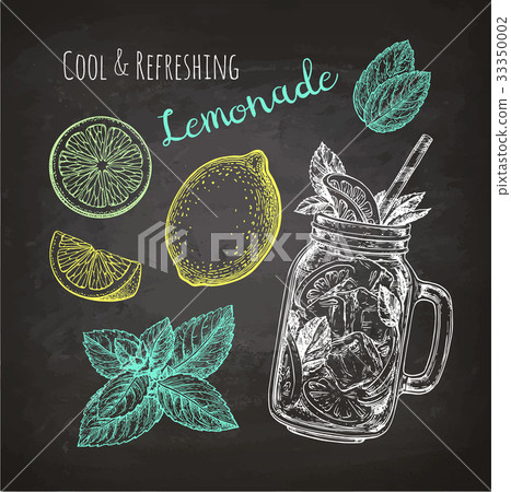 Chalk sketch of lemonade - Stock Illustration [33350002] - PIXTA