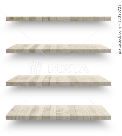 Wooden shelf template set isolated - Stock Illustration [33350728] - PIXTA