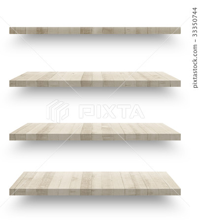 Wooden shelf template set isolated - Stock Illustration [33350744] - PIXTA