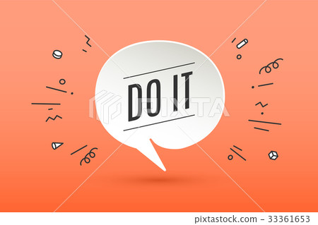 Motivation positive poster Do It - Stock Illustration [33361653] - PIXTA