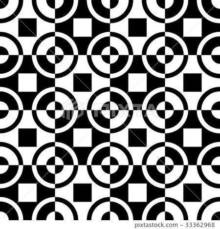 Seamless Circle and Square Pattern - Stock Illustration [33362968] - PIXTA