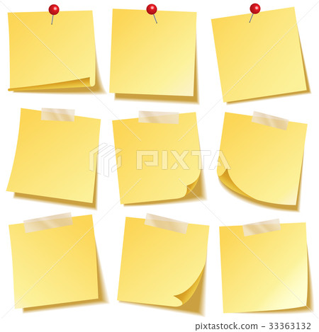 Sticky note with shadow isolated on transparent - Stock Illustration ...