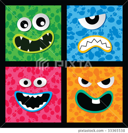 monster character face - Stock Illustration [33365538] - PIXTA