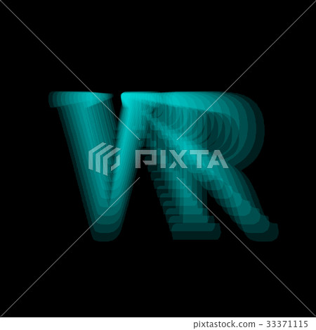 Virtual reality text gradient shape. Vector - Stock Illustration ...