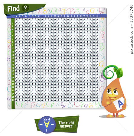 Find the wrong letter A - Stock Illustration [33373746] - PIXTA