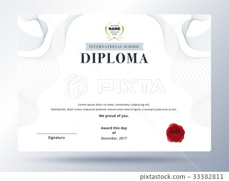 Diploma template design with simple concept. - Stock Illustration ...